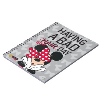 Minnie Mouse | Having a Bad Bow Day Notebook | Zazzle
