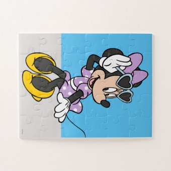 Minnie Mouse Heart-Shaped Glasses Jigsaw Puzzle | Zazzle