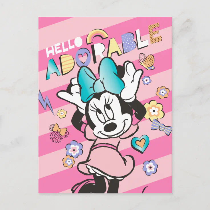 Minnie Mouse - Hello Adorable Postcard | Zazzle