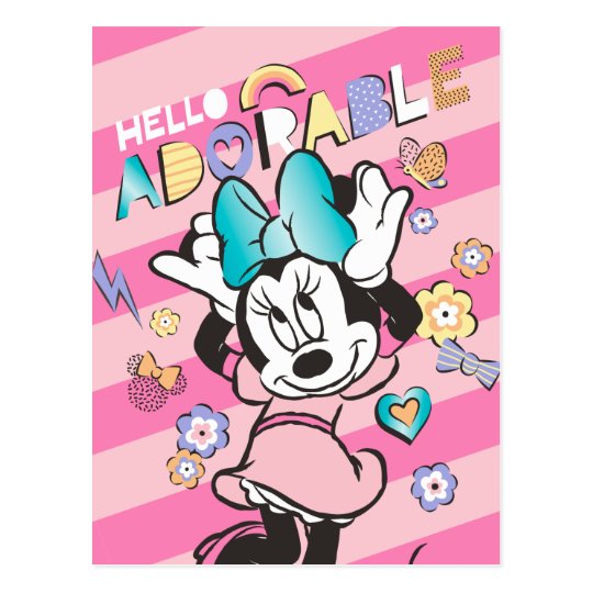 Minnie Mouse - Hello Adorable Postcard | Zazzle.com