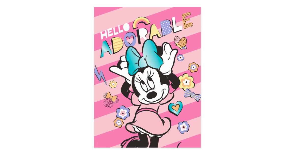 Minnie Mouse - Hello Adorable Postcard | Zazzle.com