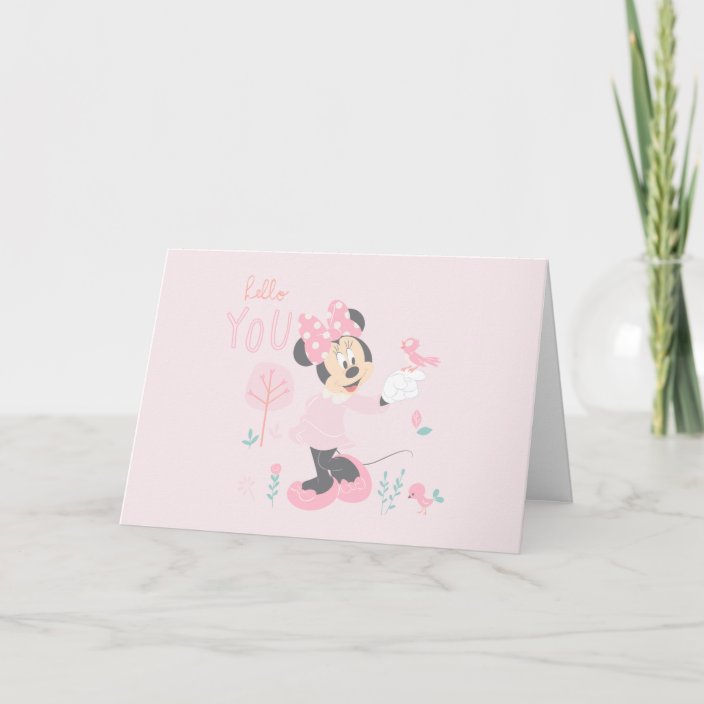 Minnie Mouse - Hello You Card | Zazzle