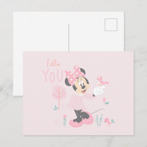 Minnie Mouse - Hello You Postcard | Zazzle
