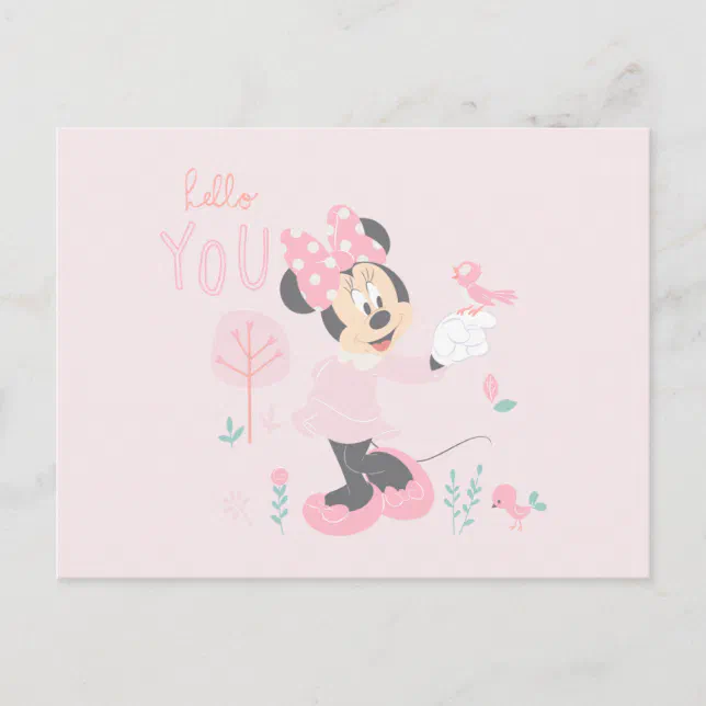 Minnie Mouse - Hello You Postcard | Zazzle