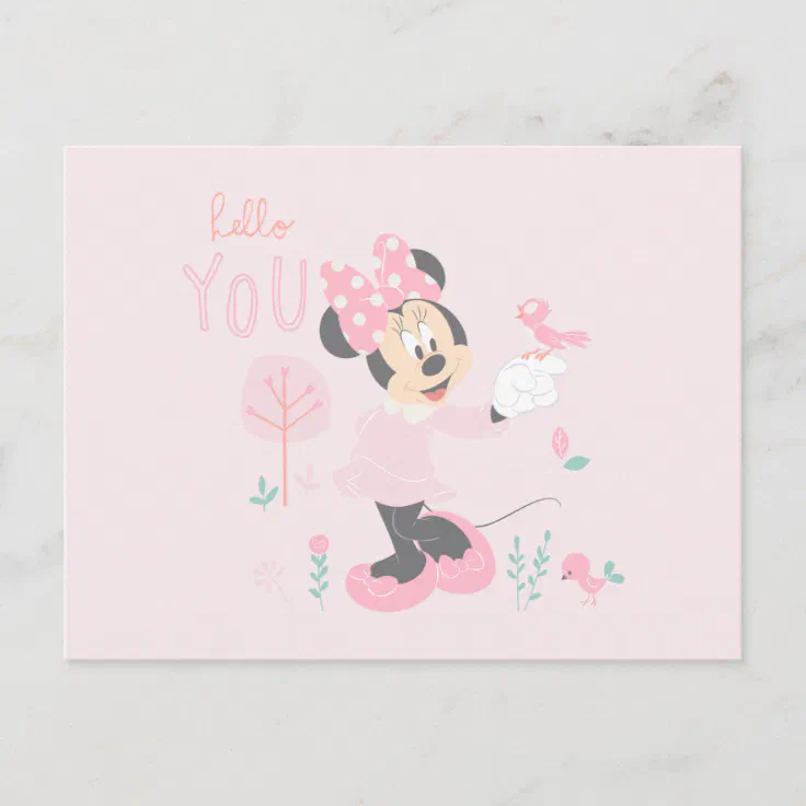 Minnie Mouse - Hello You Postcard | Zazzle
