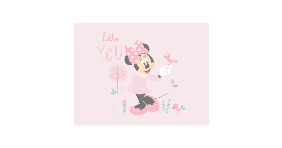 Minnie Mouse - Hello You Postcard | Zazzle.com