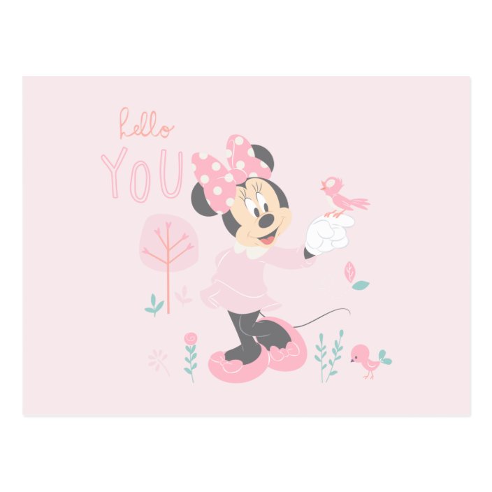 Minnie Mouse - Hello You Postcard | Zazzle.com