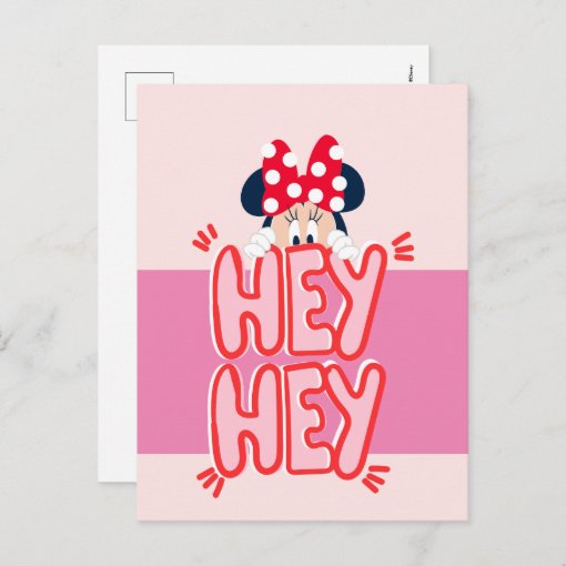 Minnie Mouse - Hey Hey! Postcard | Zazzle
