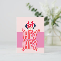 Minnie Mouse - Hey Hey! Postcard | Zazzle
