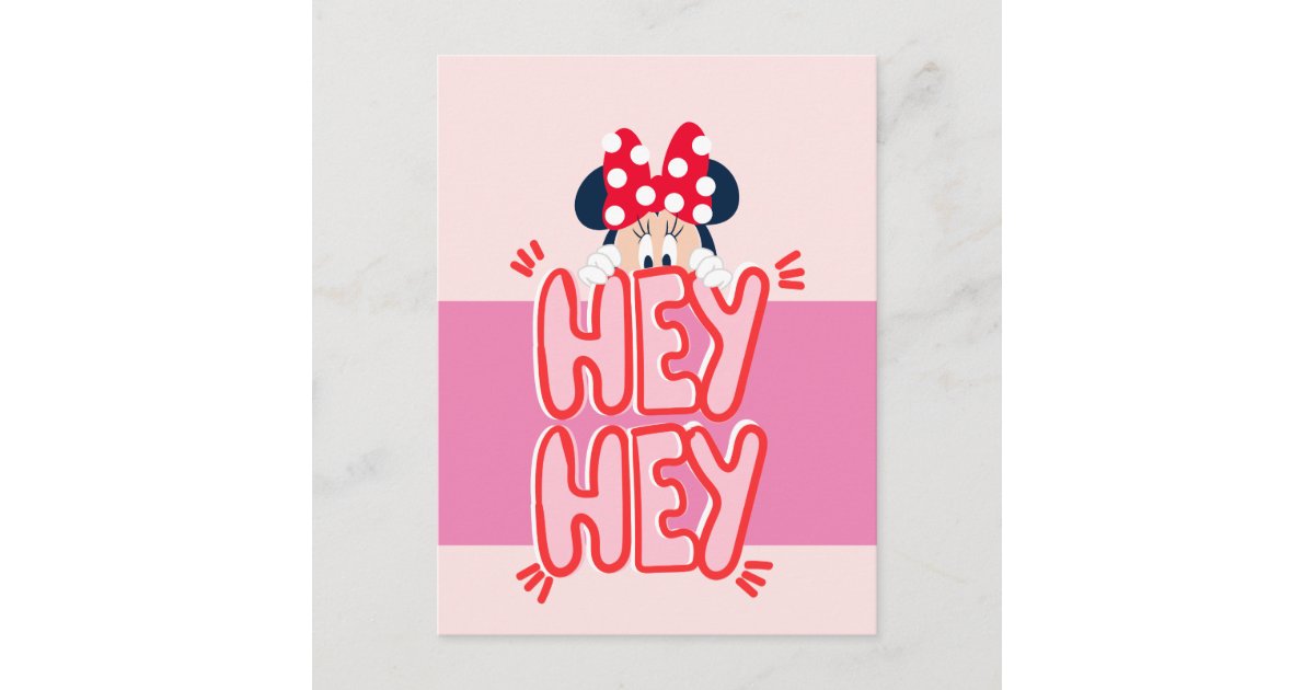 Minnie Mouse - Hey Hey! Postcard | Zazzle