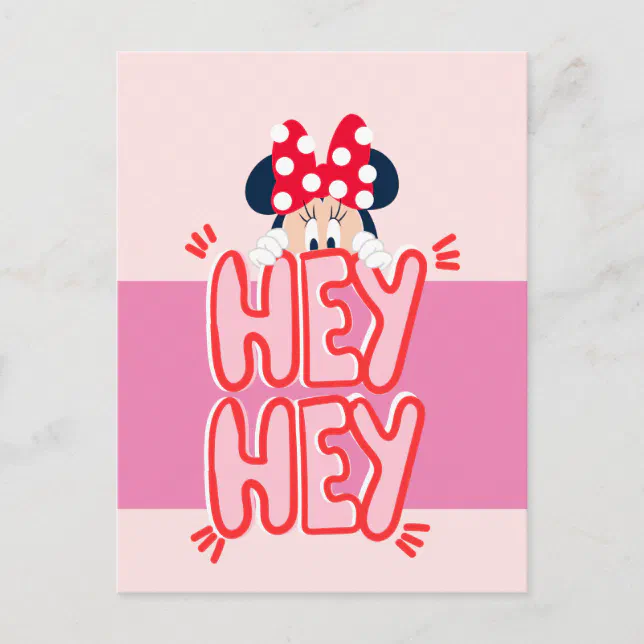 Minnie Mouse - Hey Hey! Postcard | Zazzle