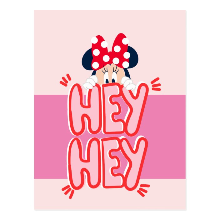 Minnie Mouse - Hey Hey! Postcard | Zazzle.com