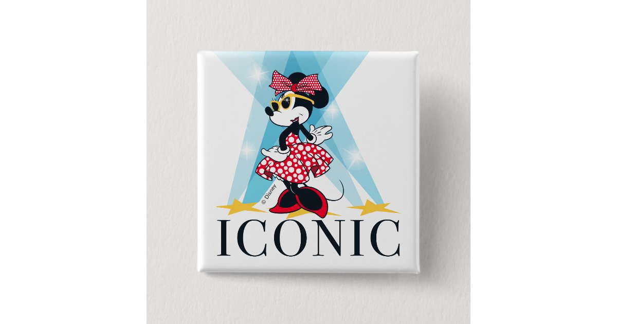 Minnie Mouse | Hollywood - Iconic Button | Zazzle