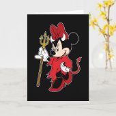 Minnie Mouse in Devil Costume Card | Zazzle