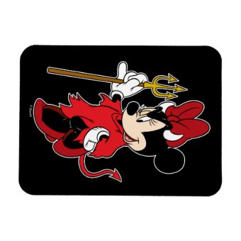 Minnie Mouse in Devil Costume Magnet | Zazzle