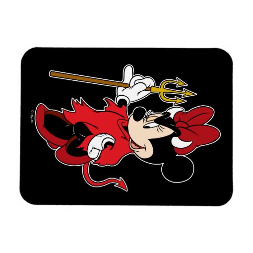Minnie Mouse in Devil Costume Magnet | Zazzle