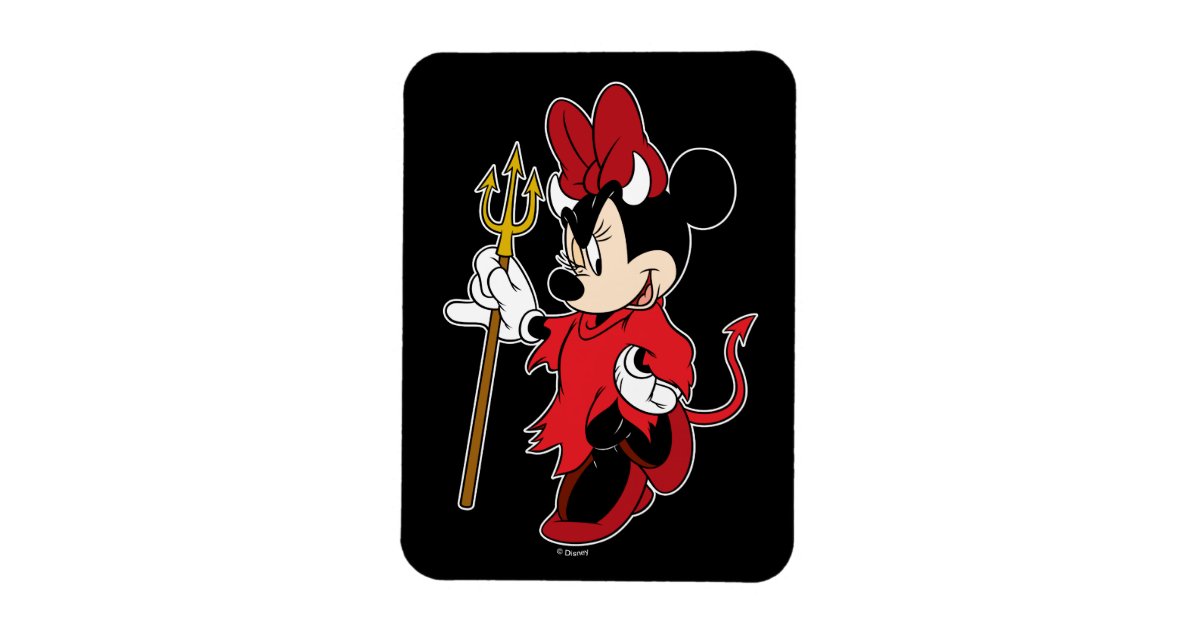 Minnie Mouse in Devil Costume Magnet | Zazzle