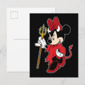 Minnie Mouse in Devil Costume Postcard | Zazzle