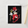Minnie Mouse in Devil Costume Postcard | Zazzle