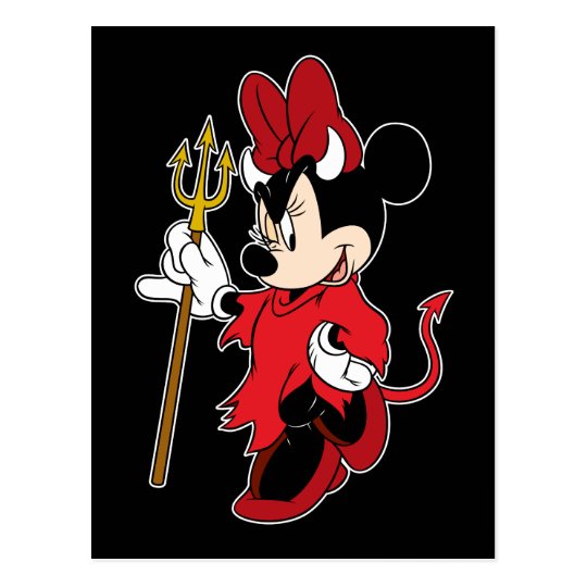 Minnie Mouse in Devil Costume Postcard | Zazzle.com
