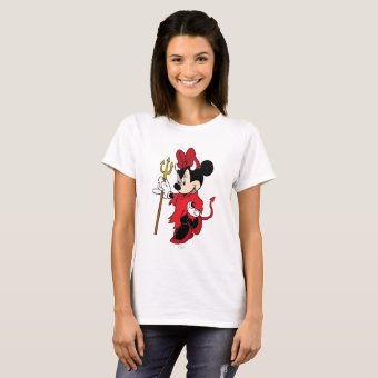 Minnie Mouse in Devil Costume T-Shirt | Zazzle