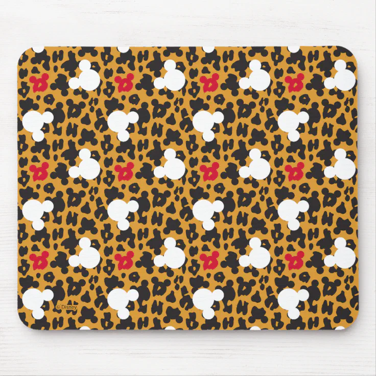 Minnie Mouse | Leopard Pattern Mouse Pad | Zazzle