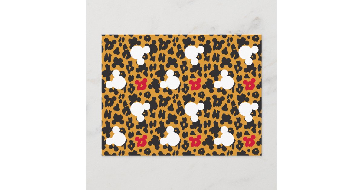 Minnie Mouse | Leopard Pattern Postcard | Zazzle