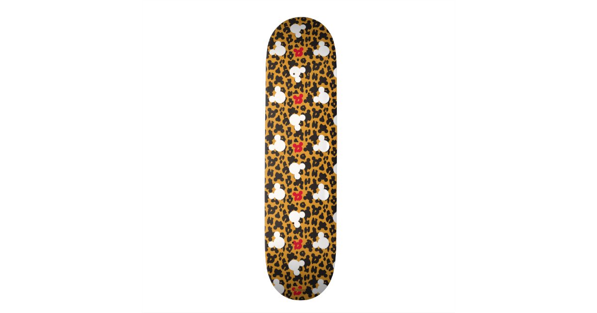 Minnie Mouse | Leopard Pattern Skateboard | Zazzle.com