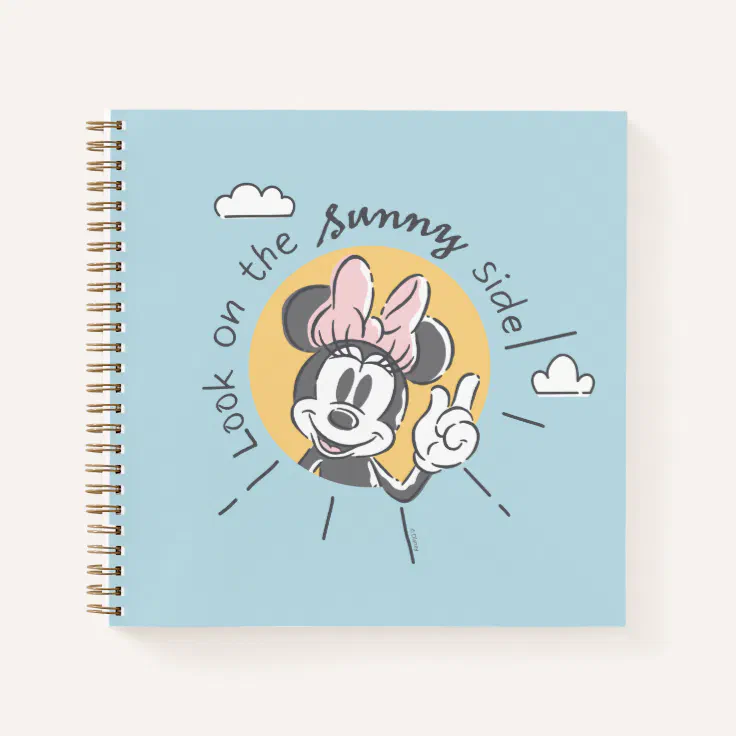 Minnie Mouse | Look on the Sunny Side Notebook | Zazzle