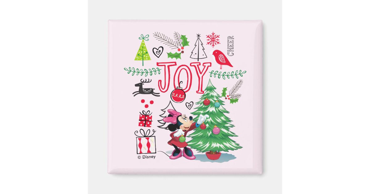 Minnie Mouse | Minnie's Christmas Joy Magnet | Zazzle