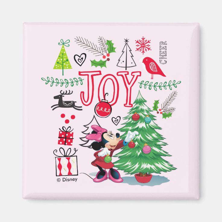 Minnie Mouse | Minnie's Christmas Joy Magnet | Zazzle