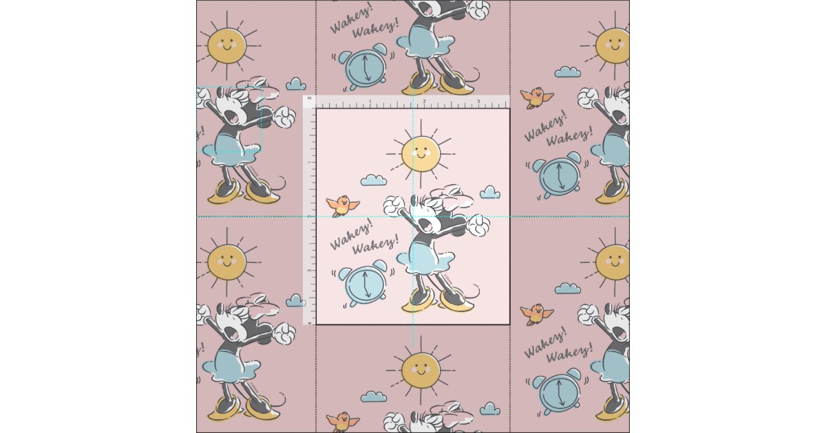 Minnie Mouse | Morning Wake Up Fabric | Zazzle