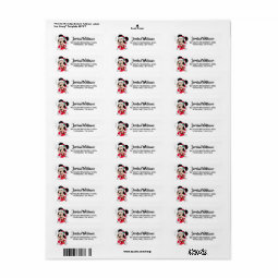 Minnie Mouse | Mrs. Claus Outfit Label | Zazzle