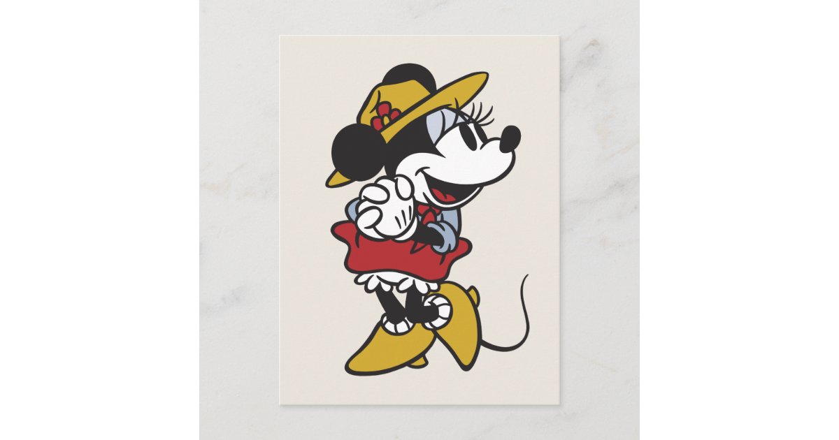 Minnie Mouse | Outdoor Minnie Postcard | Zazzle
