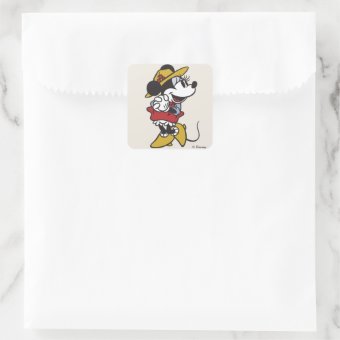 Minnie Mouse | Outdoor Minnie Square Sticker | Zazzle