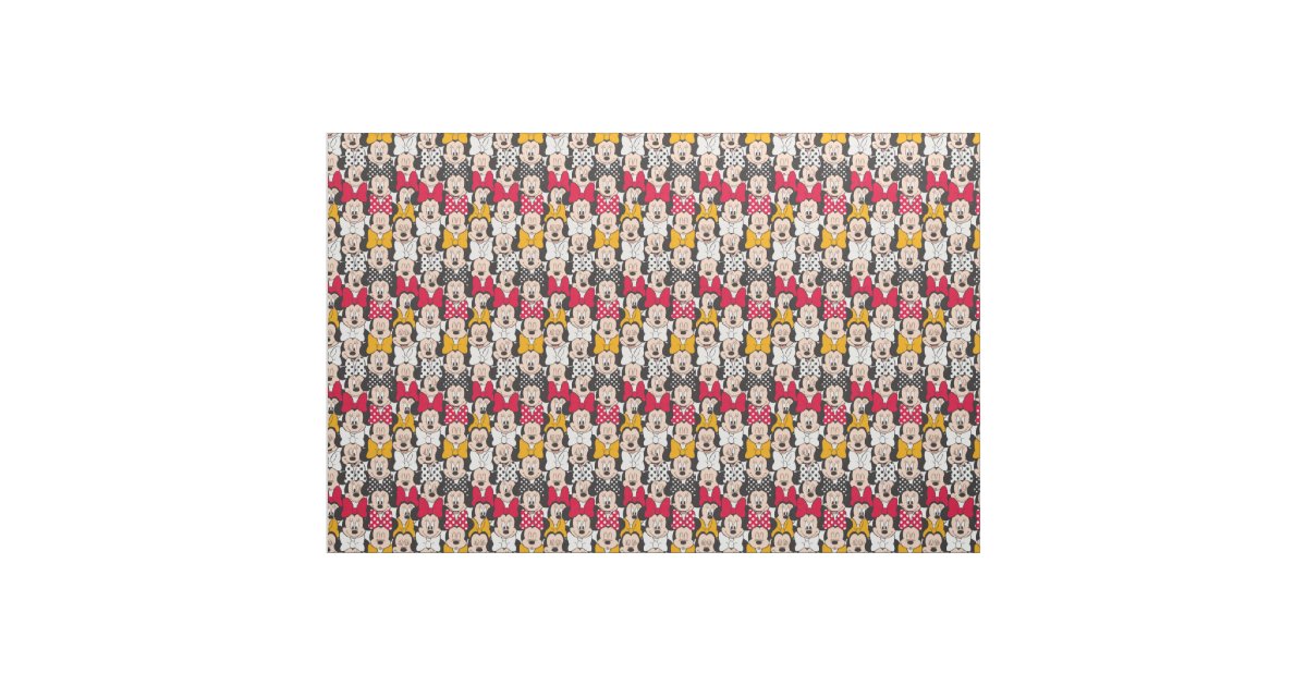 Minnie Mouse | Pattern Fabric | Zazzle