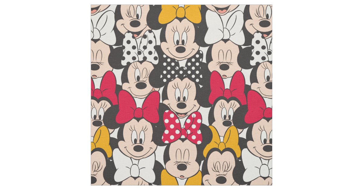 Minnie Mouse | Pattern Fabric | Zazzle