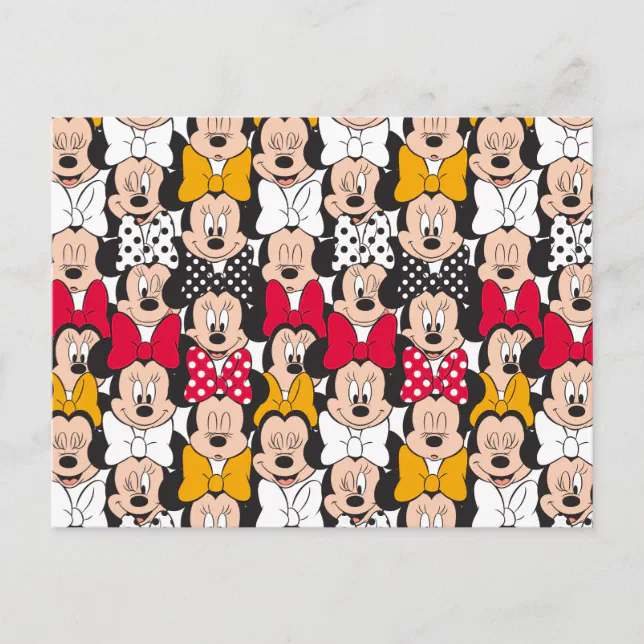 Minnie Mouse | Pattern Postcard | Zazzle
