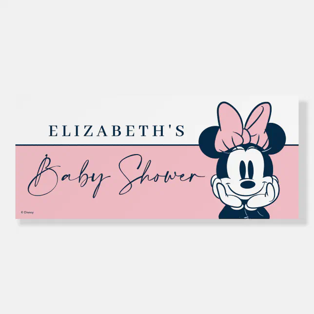 Minnie Mouse Pink & Blue Baby Shower Foam Board | Zazzle