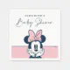 Minnie Mouse Pink & Blue Baby Shower Napkins | Zazzle