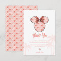 Minnie Mouse | Pink Mermaid Birthday Thank You Card | Zazzle