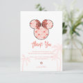 Minnie Mouse | Pink Mermaid Birthday Thank You Card | Zazzle