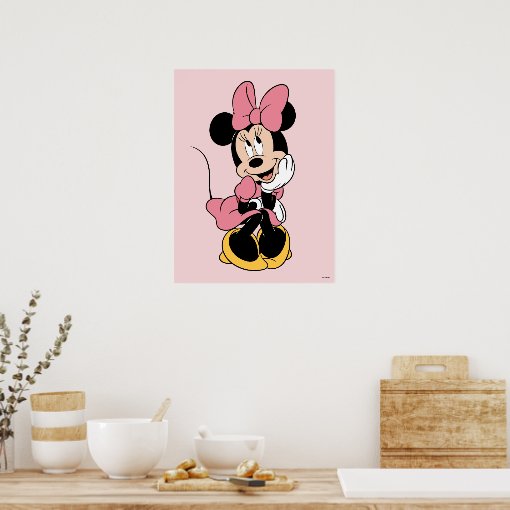 Minnie Mouse | Posing in Pink Poster | Zazzle