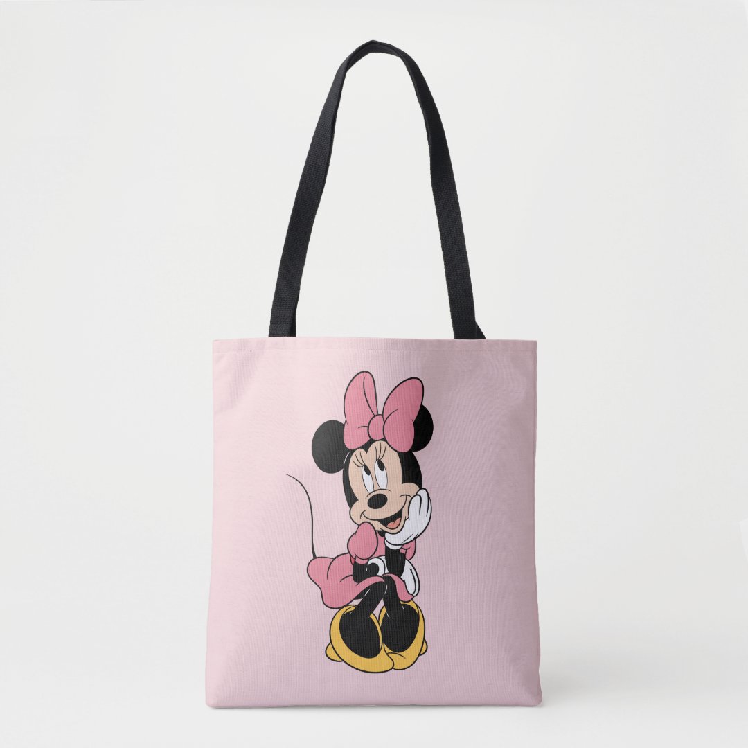 Minnie Mouse | Posing in Pink Tote Bag | Zazzle