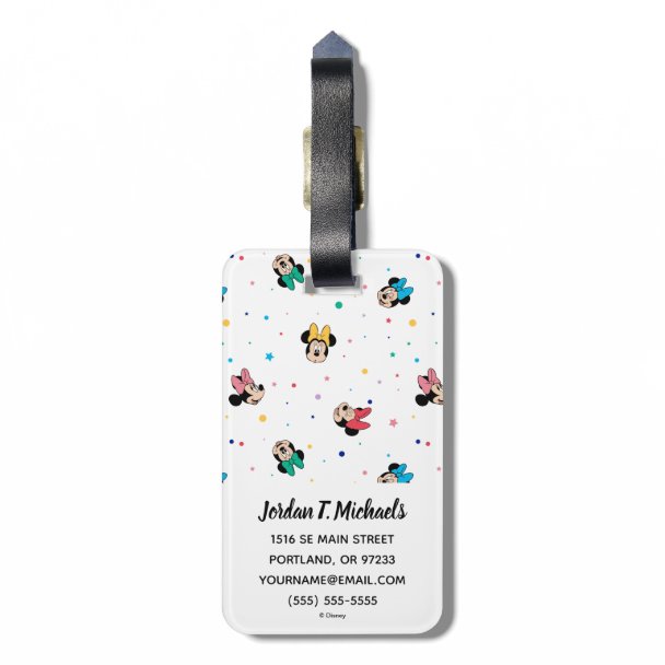 Minnie Mouse Rainbow Bow Pattern Fabric | Zazzle.com