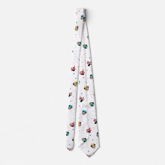 Minnie Mouse Rainbow Bow Pattern Neck Tie | Zazzle