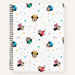 Minnie Mouse Rainbow Bow Pattern Fabric | Zazzle