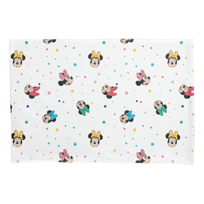 Minnie Mouse Rainbow Bow Pattern Pillow Case | Zazzle.com