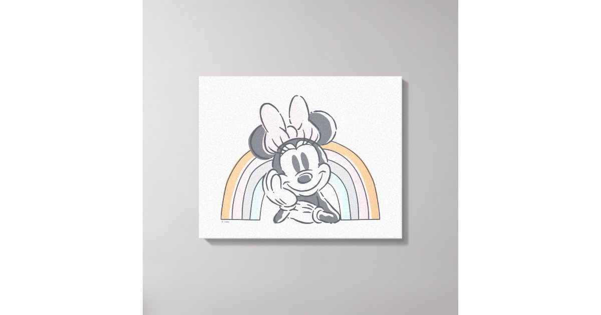 Minnie Mouse Rainbow Canvas Print | Zazzle