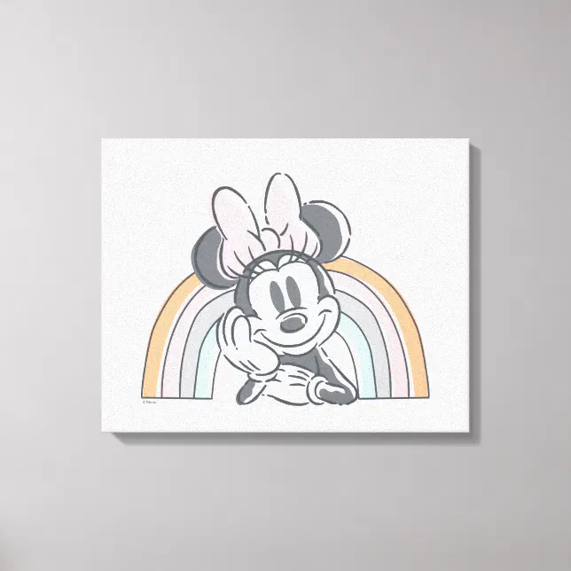 Minnie Mouse Rainbow Canvas Print | Zazzle